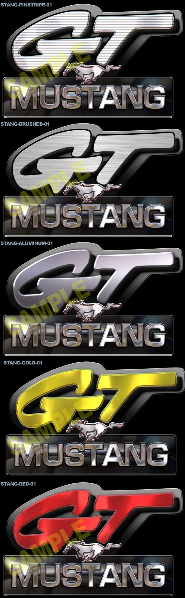 Ford Mustang GT graphics and decals
